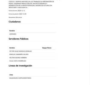 ¡DENUNCIA DESTAPA CLOACA DE MORENO, ZAMARRÓN, OSORIO, CANTÚ, BAKER Y ...